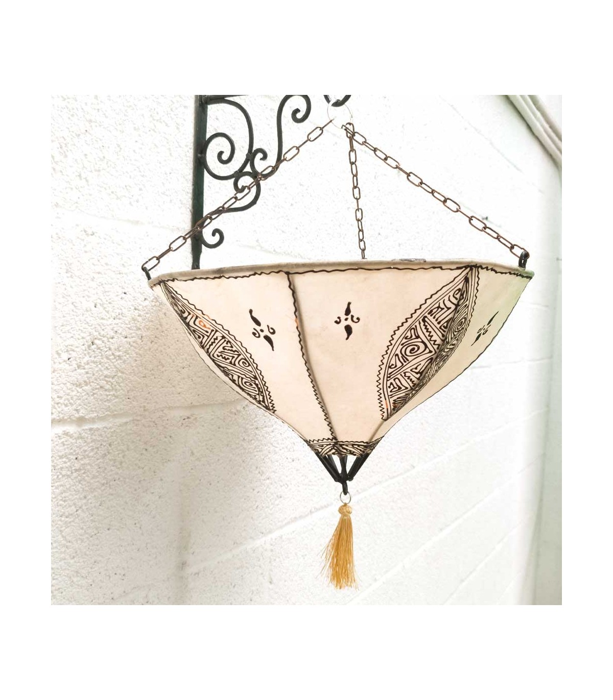 Henna and Forge ceiling light - Cone - Handcrafted - 45 cm